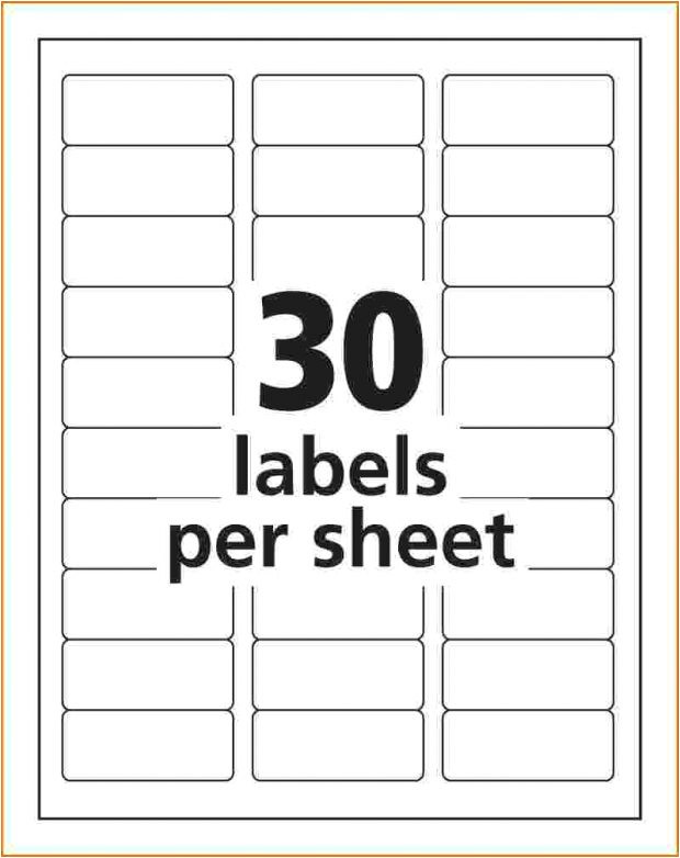 Avery 30 Label Template 5366 Williamson ga us