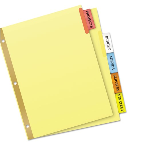 Avery 5 Tab Template 11109 Williamson ga us