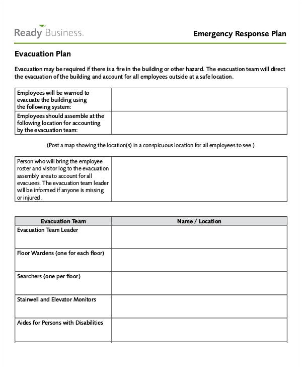 Emergency Response Template