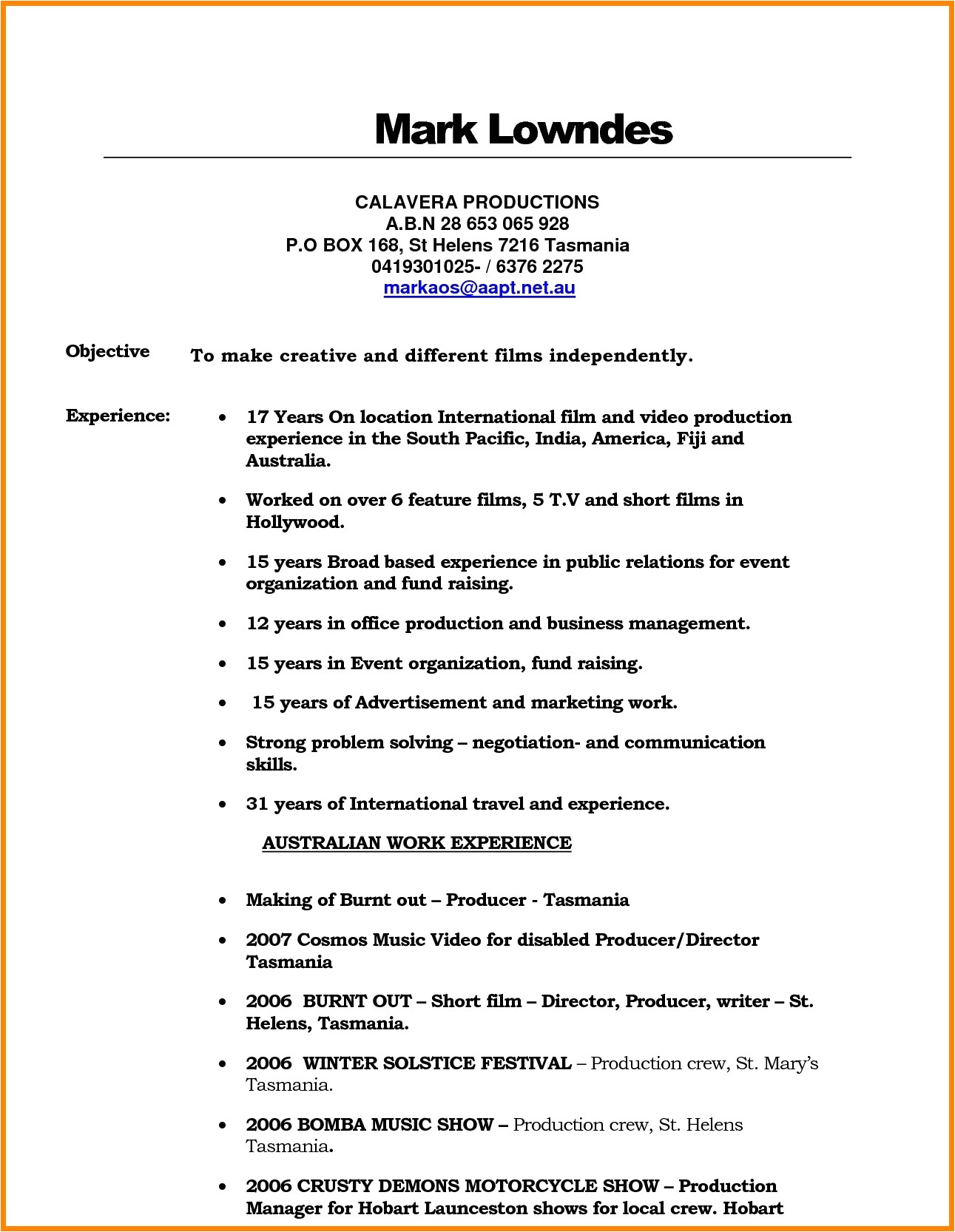Sample Of Video Resume Script Williamson ga us