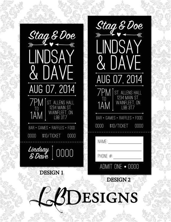 Jack And Jill Ticket Templates