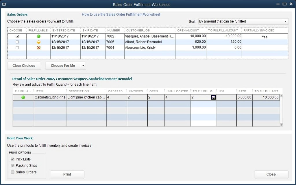 Quickbooks Work Order Template