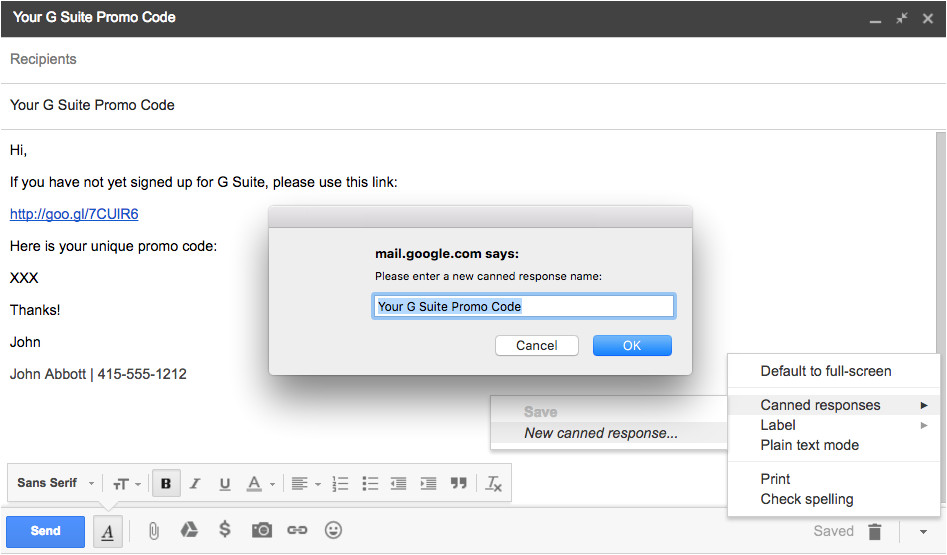 How To Create A Template Email In Gmail Gmail Templates How To Create