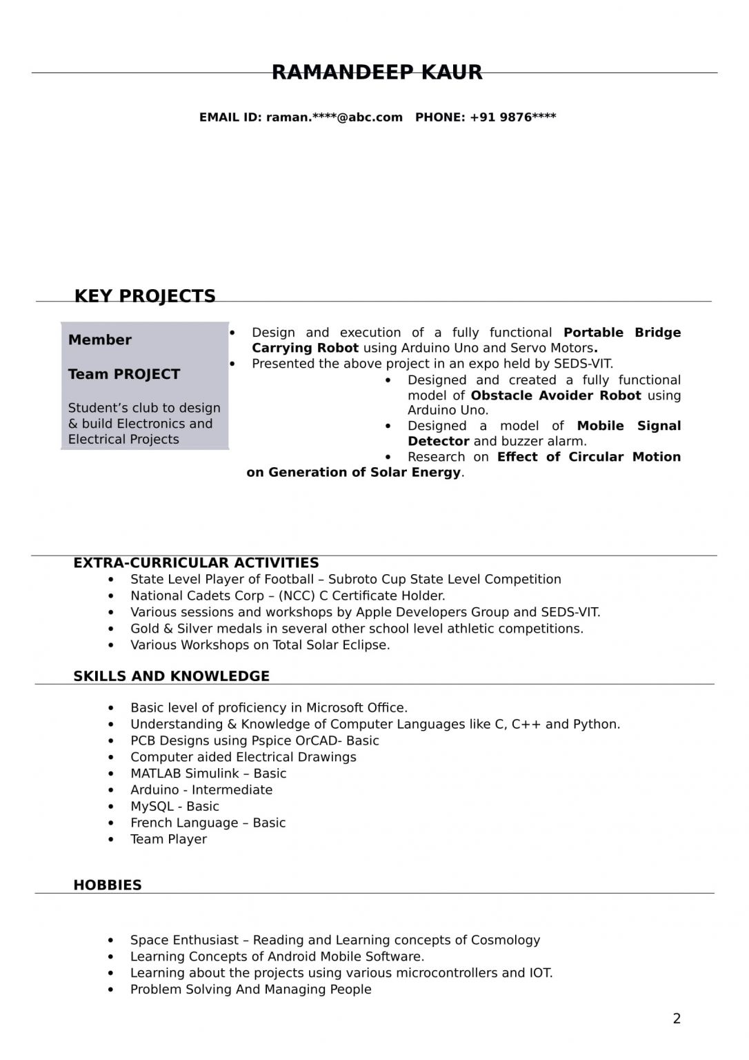 Career Objective for Electrical Engineer Resume Fresher Resume ...