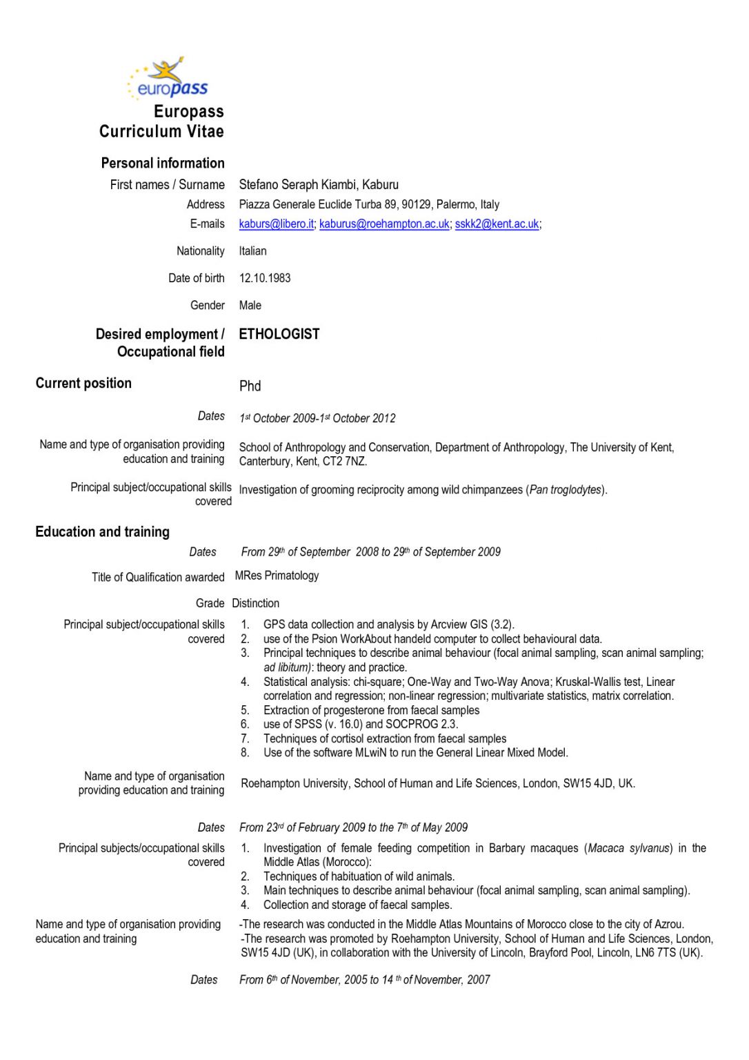 Curriculum Vitae format Word Romana Cv Word format Romana | williamson ...