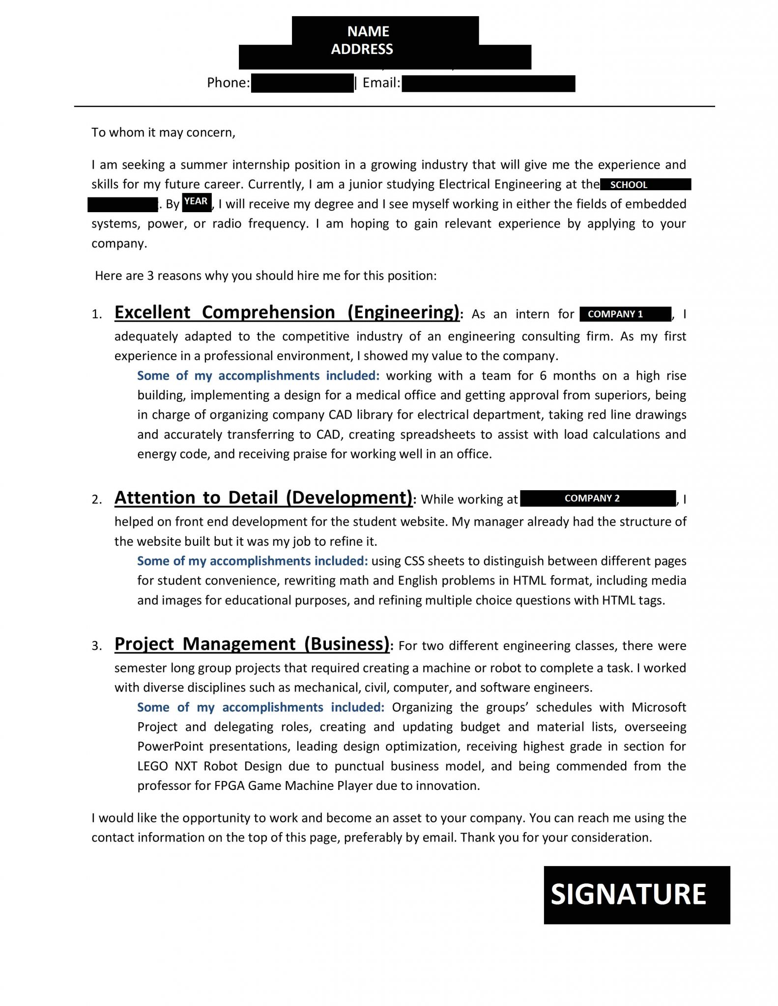 Engineering Student Resume Reddit Unorthodox Cover Letter Engineering ...