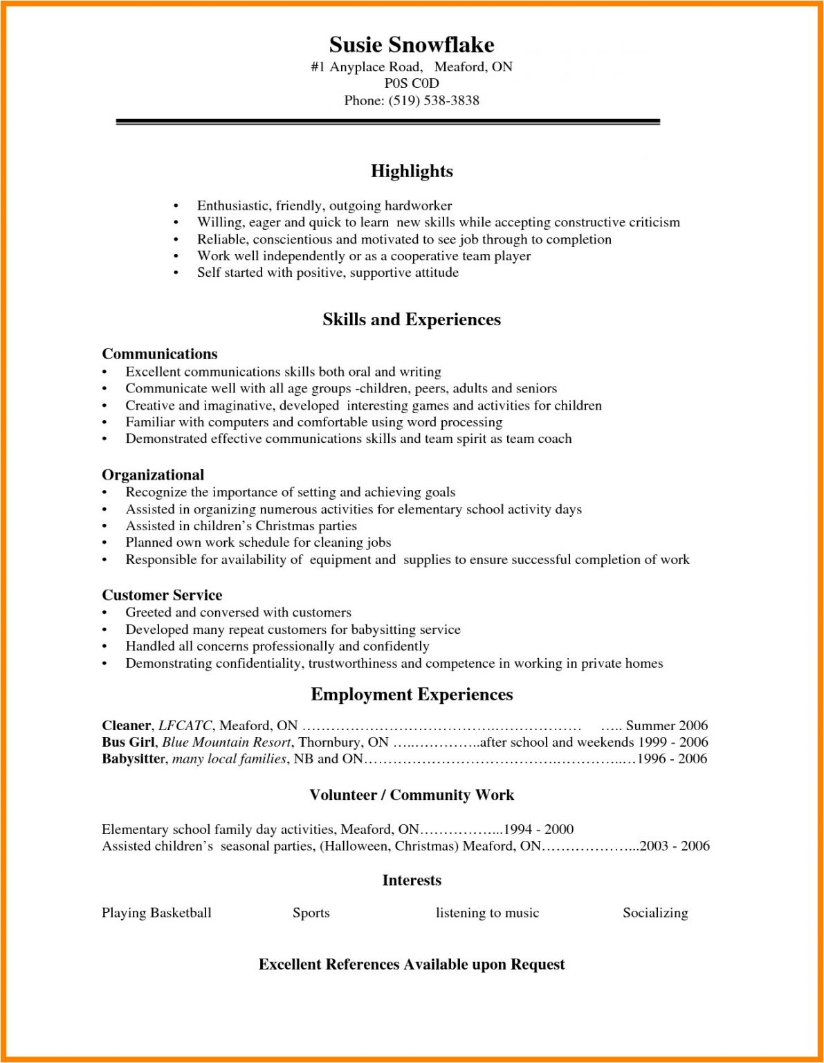 High School Student Resume Objective 5 Cv Template for High School ...