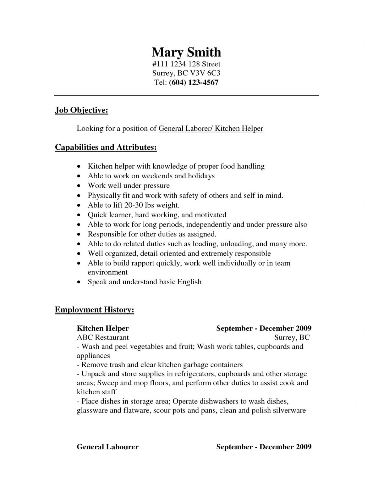 Kitchen Helper Sample Resume Kitchen Help Resume Madeira Restaurant ...
