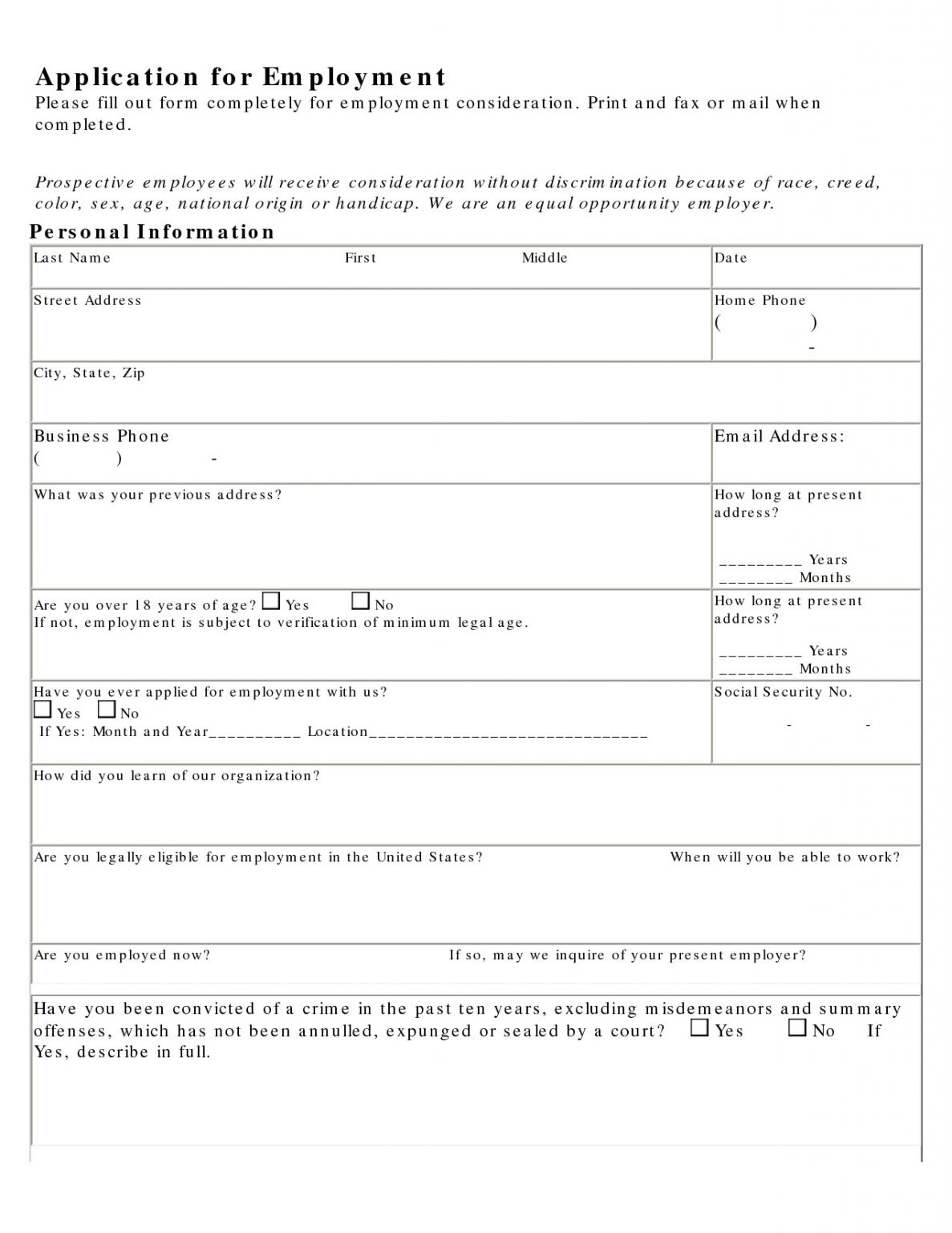 Sample Of Blank Resume for Job Application Job Application Practice Job ...
