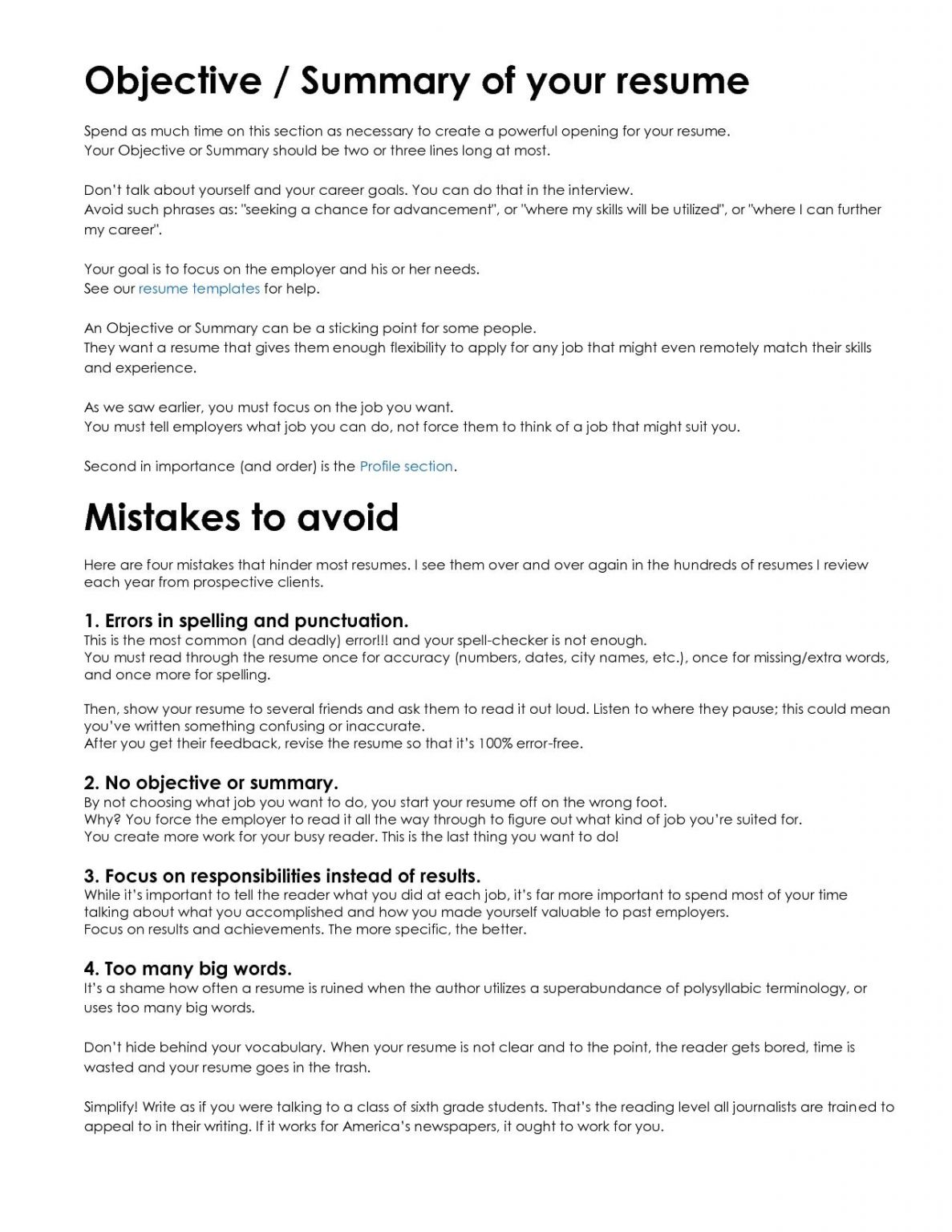 Sample Of Good Resume for Job Application Summary Statement Resume ...