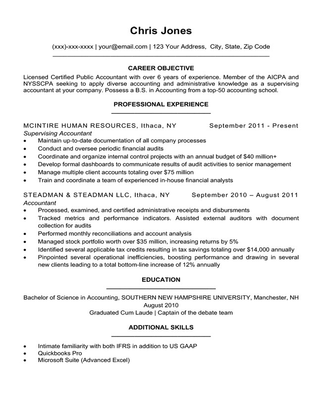  Simple And Effective Resume Format Williamson ga us