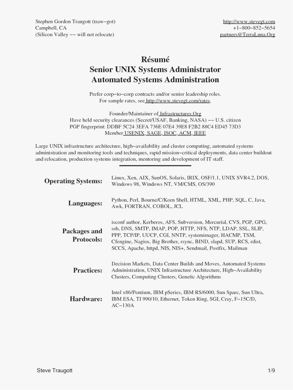 System Administrator Fresher Resume Format Linux Fresher Resume Format Resume Format Example