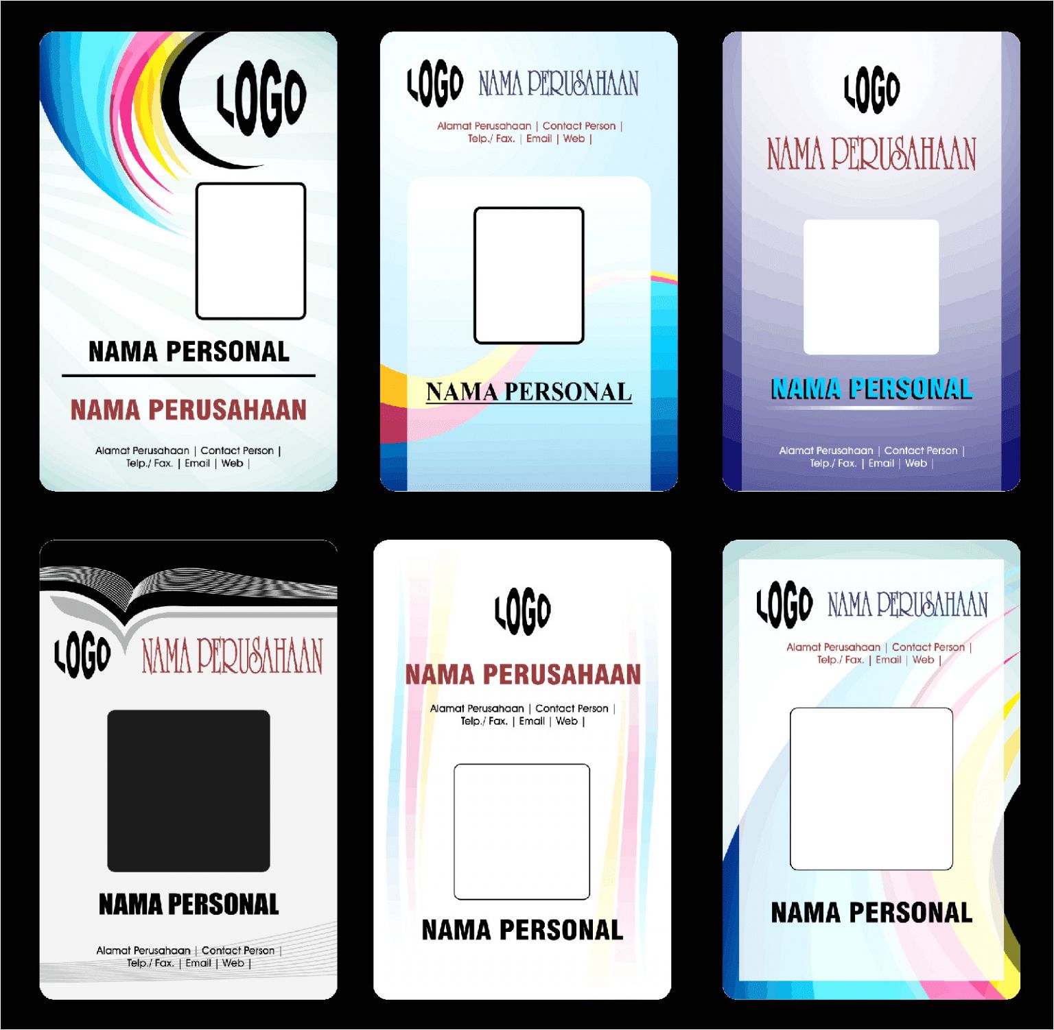 Contoh Background Id Card Keren Desain Id Card Keren Coreldraw Gratis ...
