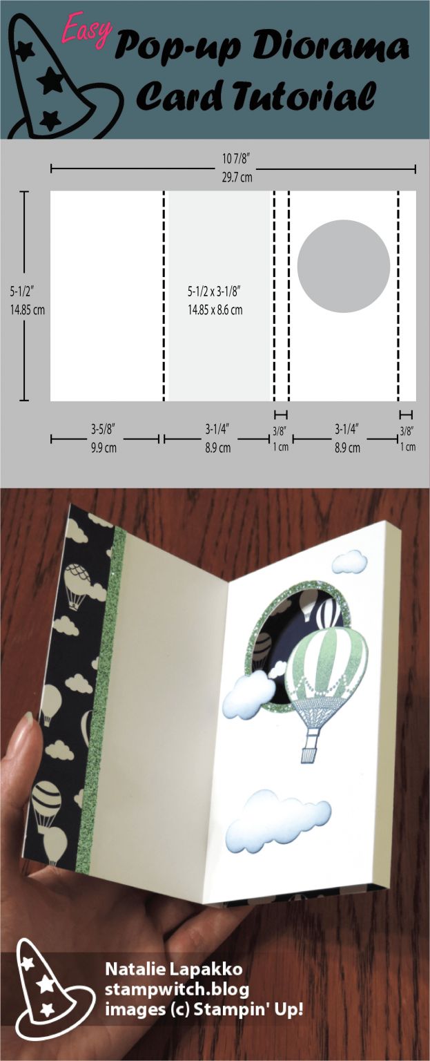 Farewell Pop Up Card Template Pop Up Diorama Tutorial Fancy Fold Cards ...