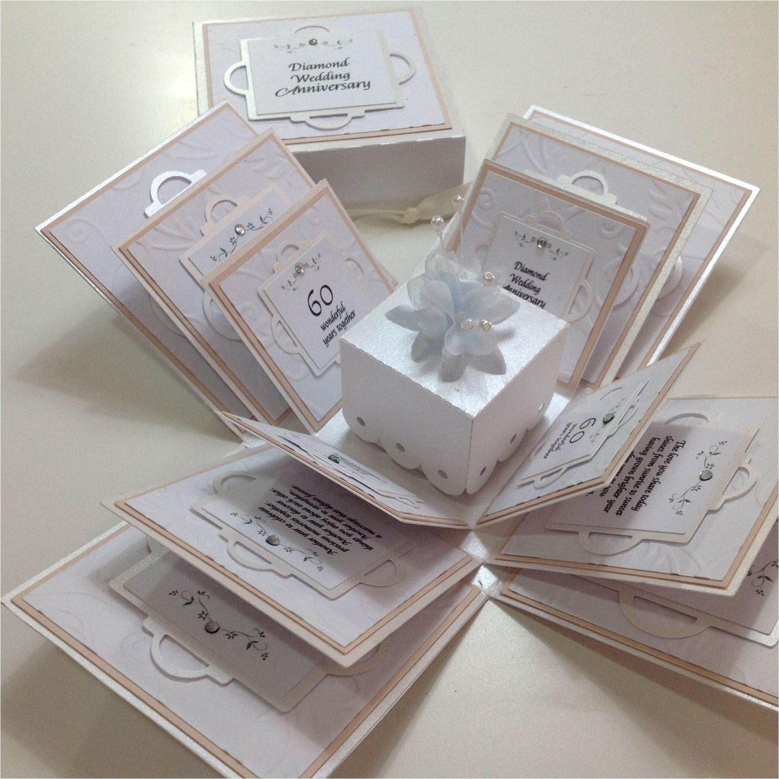 Happy Anniversary Pop Up Card Exploding 60th Diamond Wedding ...