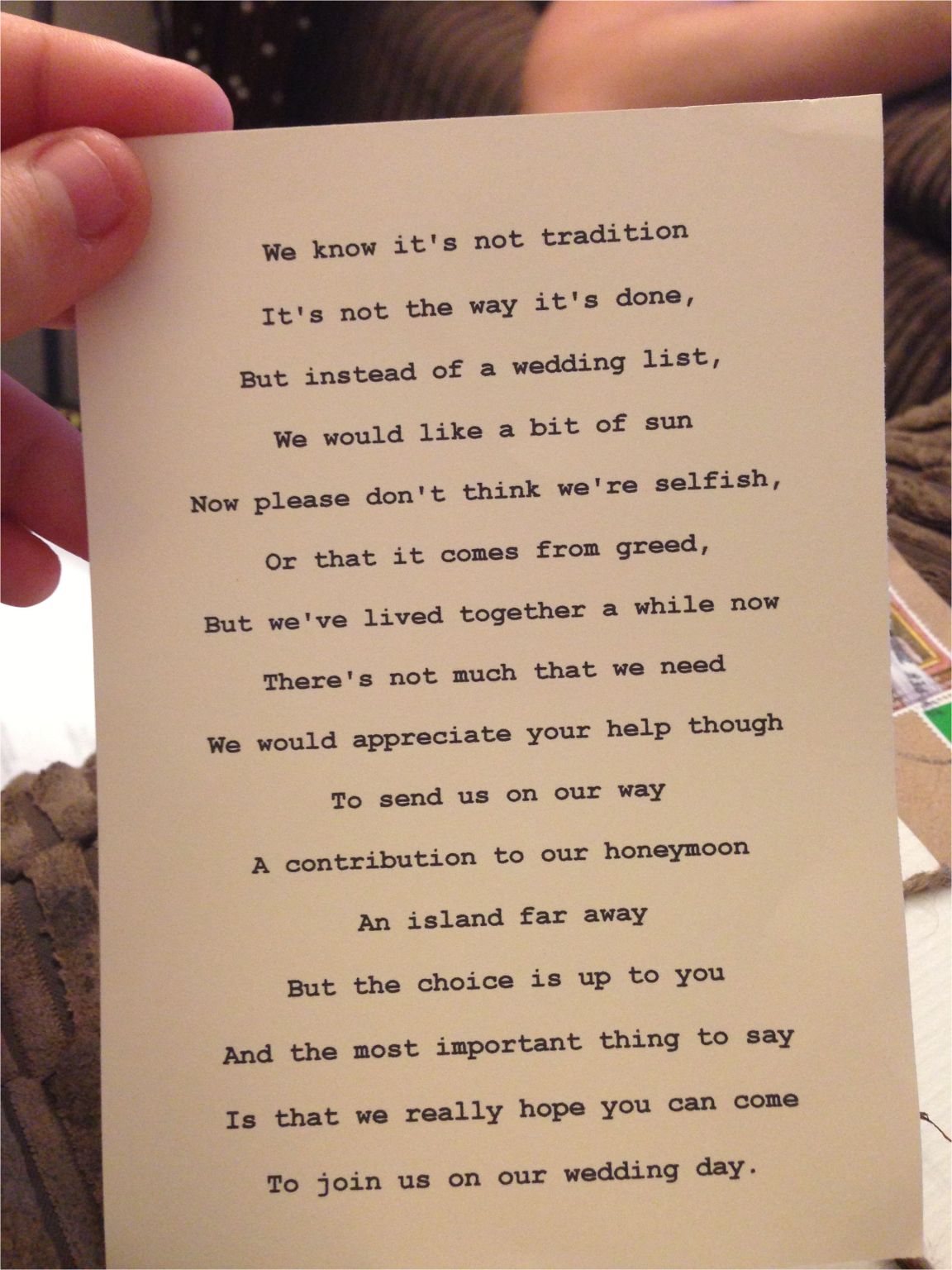 Love Poem for Wedding Card Little Poem with Wedding Invitation asking ...