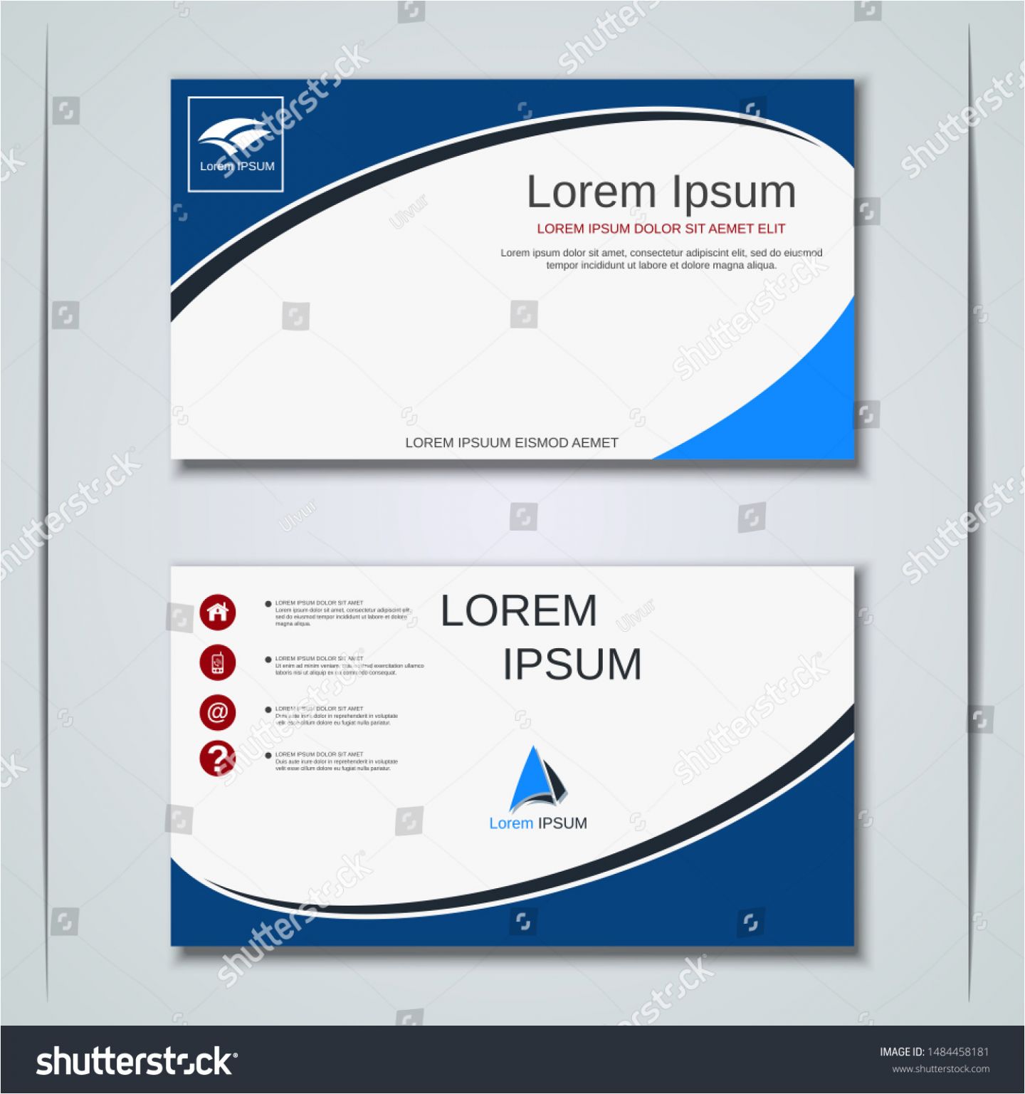 Modern Visiting Card Design Vector Modern Geometric Style Business ...