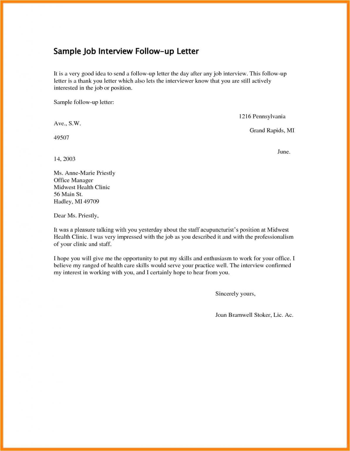 Thank You Card after Interview Sample 10 Thank You Emails for Job ...