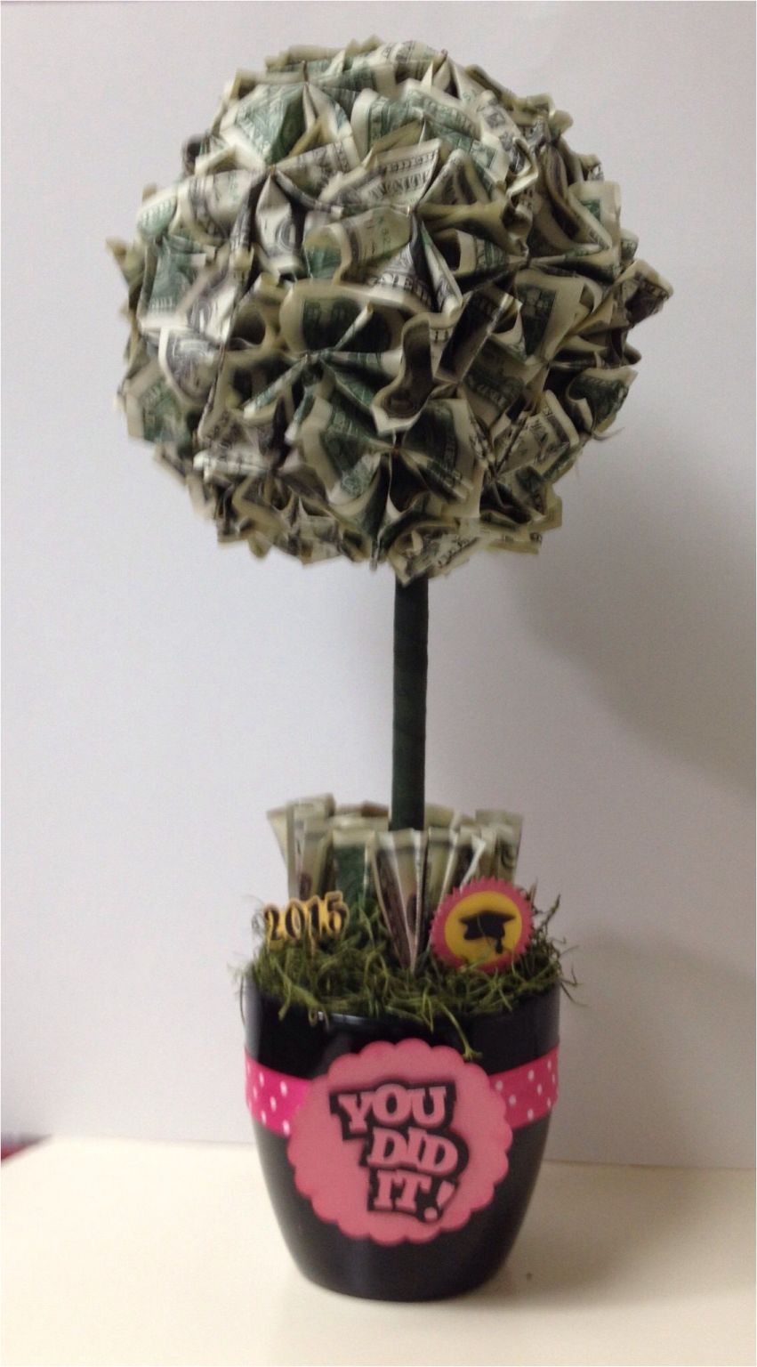 Unique Card Box Ideas for Graduation Money Tree I Made for My Nieces ...