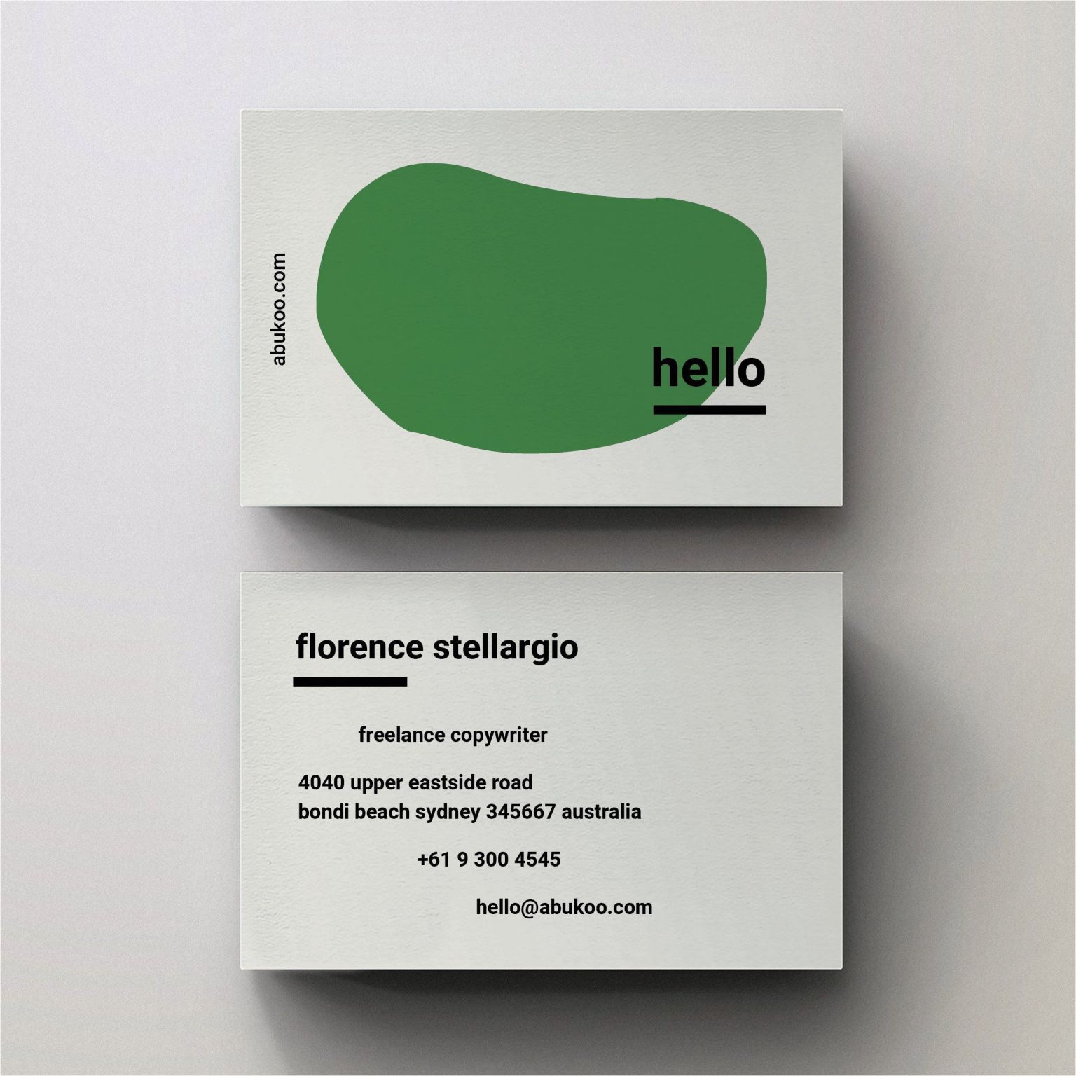 Unique Logo for Business Card Hello Business Card Design Editable Pdf ...