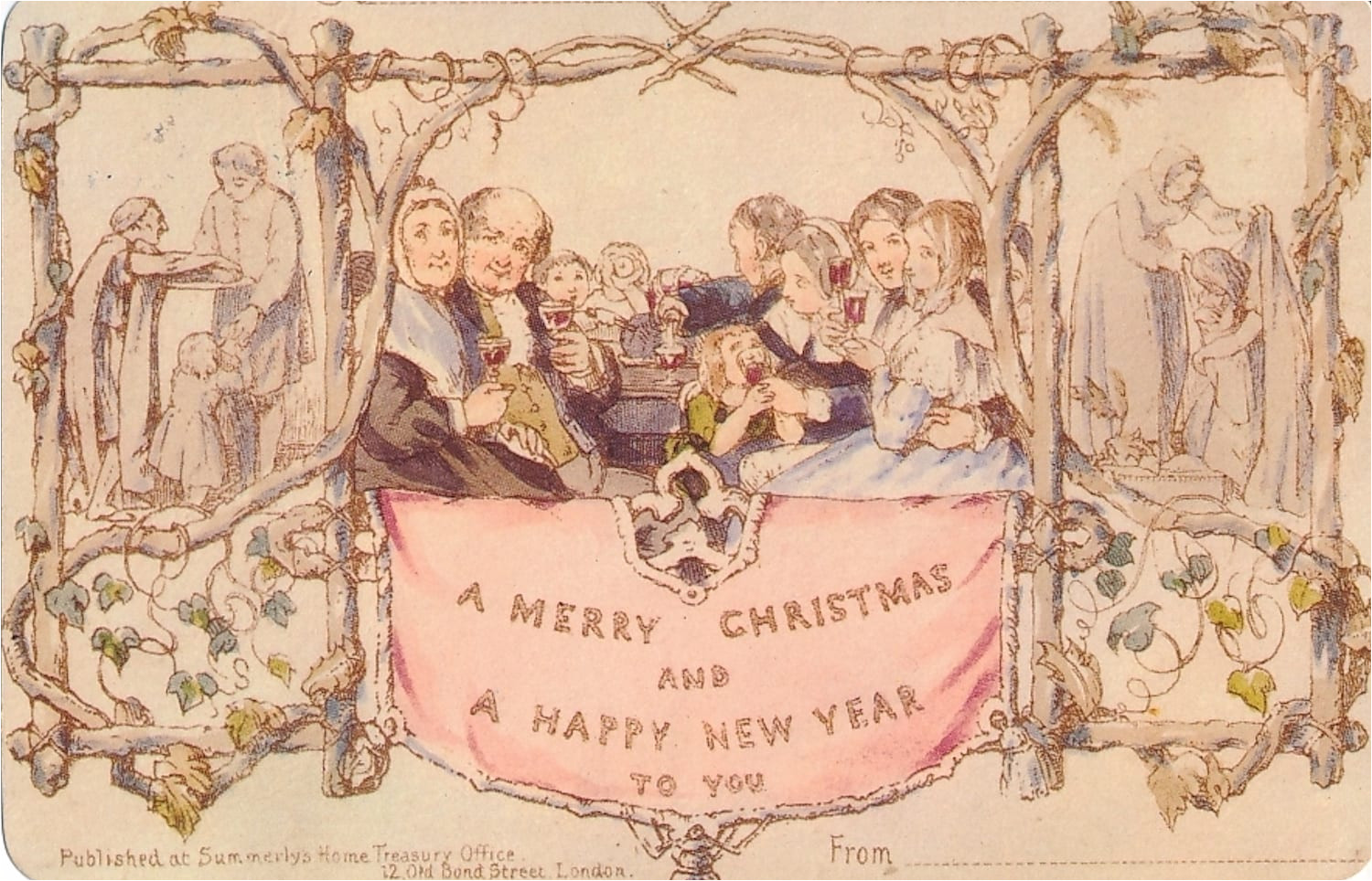 What Was On The First Christmas Card Williamson ga us