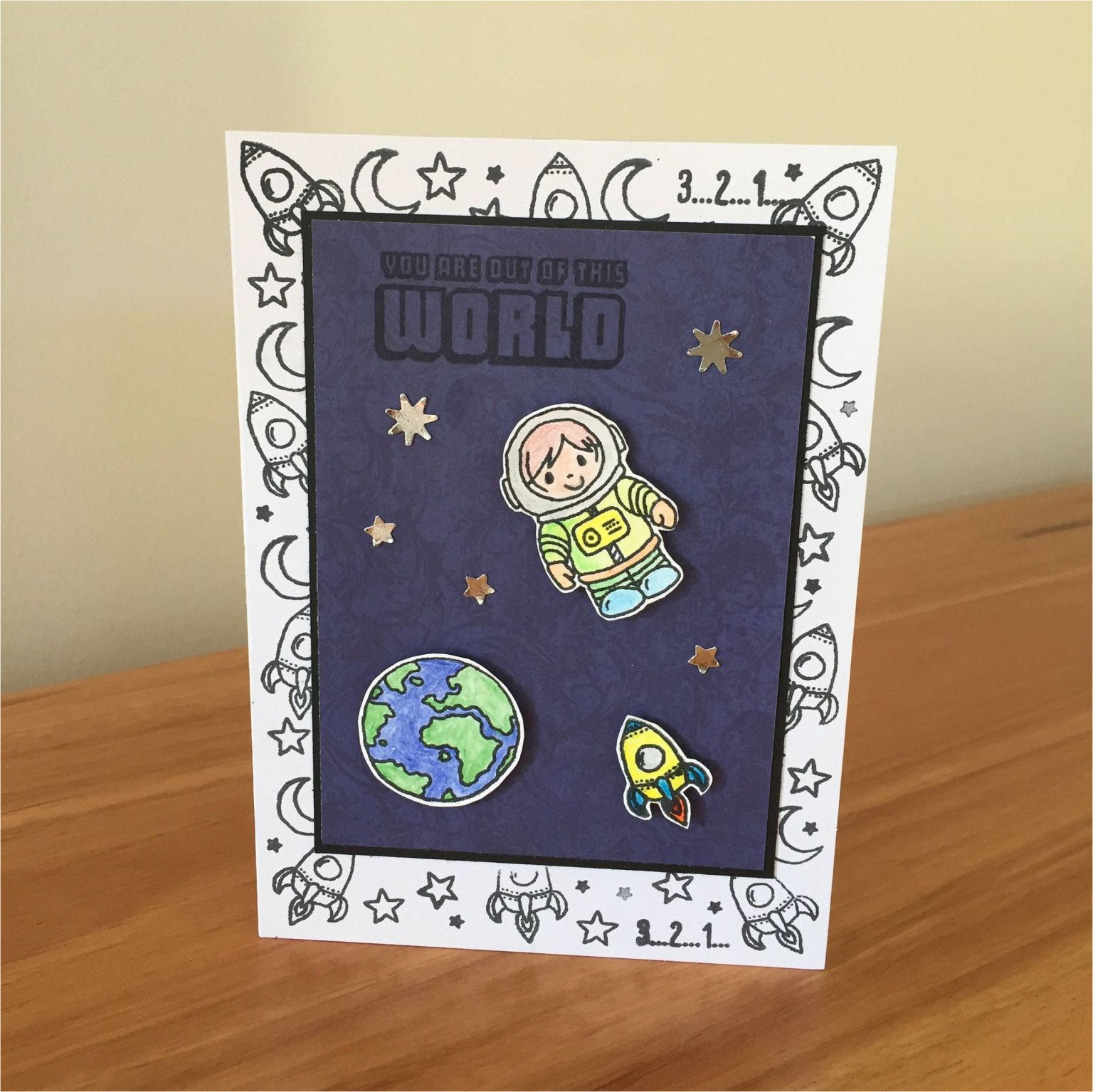 Xbox 360 Happy Birthday Card astronaut Birthday Card Space Birthday ...