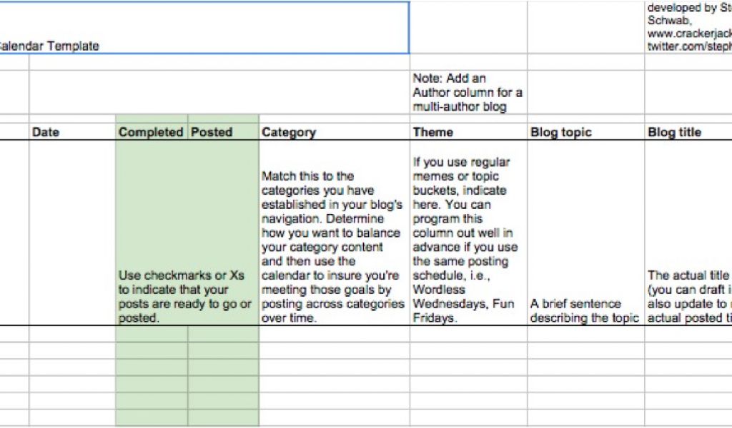 Content Calendar Template Google Docs Editorial Calendar Template