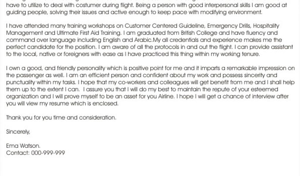 Cover Letter For Hostess Position Cover Letter For Air Hostess Job