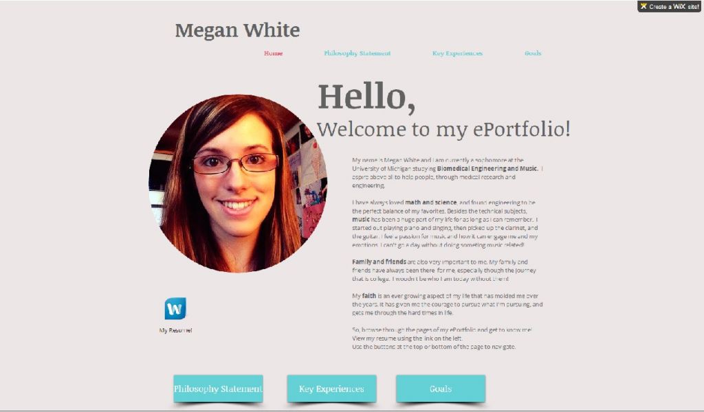 Eportfolio Templates E Portfolios For College Students Resume Writing 