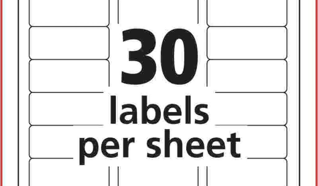 Avery Free Label Templates Label Template 30 Per Sheet Printable Label Templates 2 58 X 1