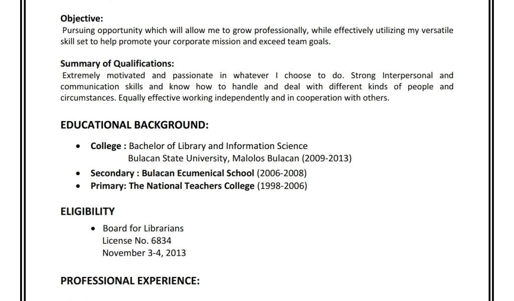 Sample Of Good Resume For Job Application Sample Of Good Resume For Job Sample Of Good Resume For Job Application Sample Of Good Resume For Job